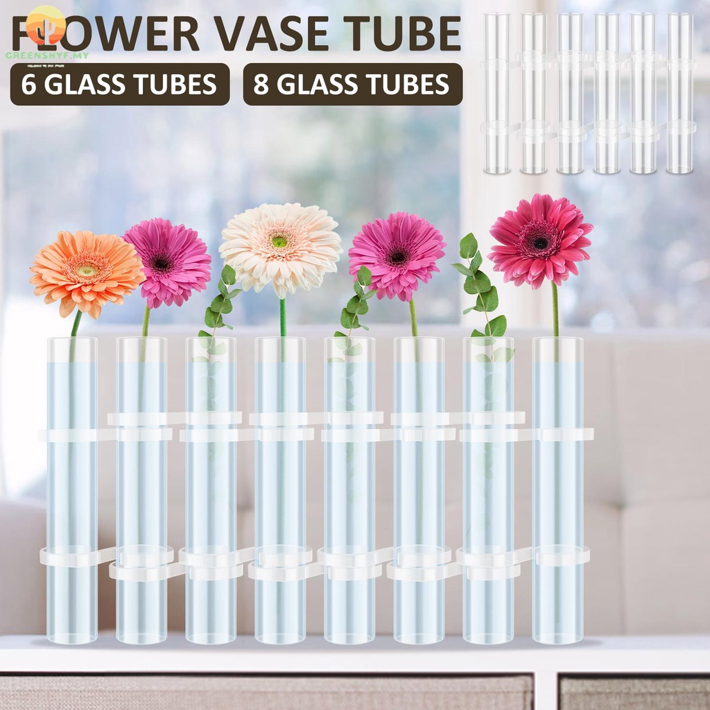 Hinged Flower Vase Clear Glass Hinged Test Tube Vase with Brush ...