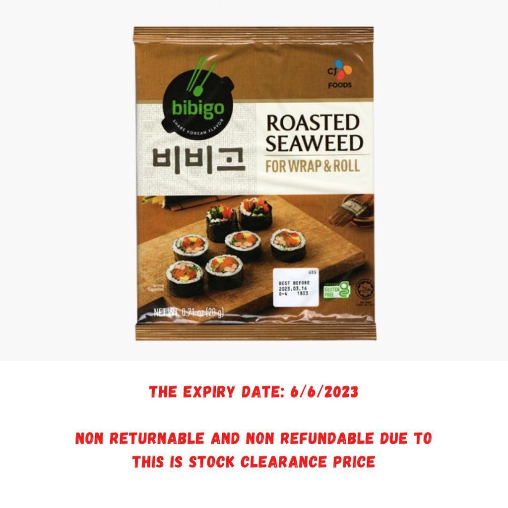 Halal CJ Bibigo Roasted Seaweed For Wrap and Roll 10g | Shopee Malaysia