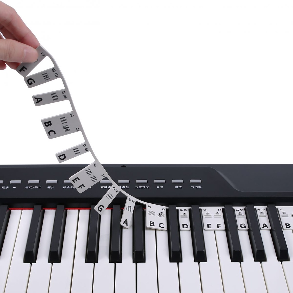 No Glue Practice Sticker Free Paste Overlay Type 61 / 88 Keys Piano ...