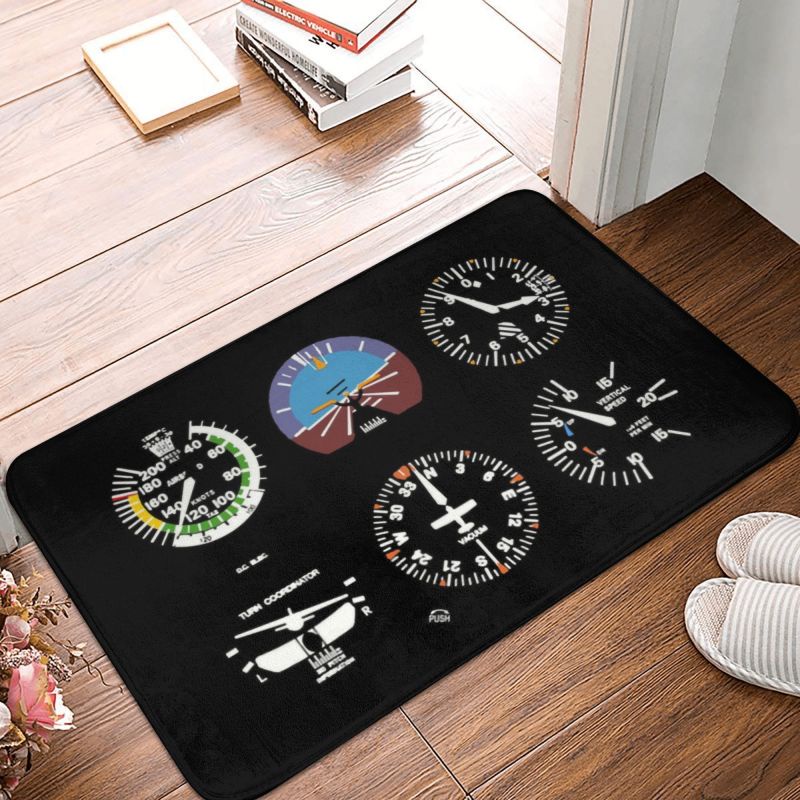 Cockpit Six Dial Flight Simulator Pilot Front Door Mat Non-Slip ...