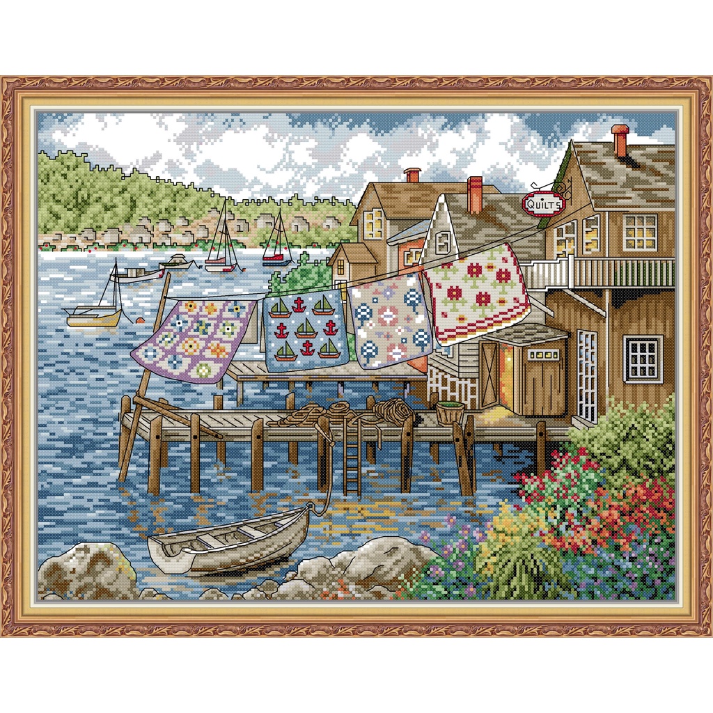 Joy Sunday Stamped Cross Stitch Ktis DMC Threads Chinese Stitch Set DIY ...