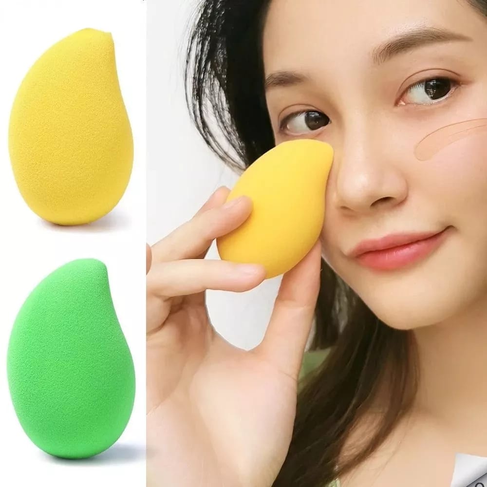 Women Sponge Puff Beauty Egg Soft Mango Sponge Shape Smooth Powder ...