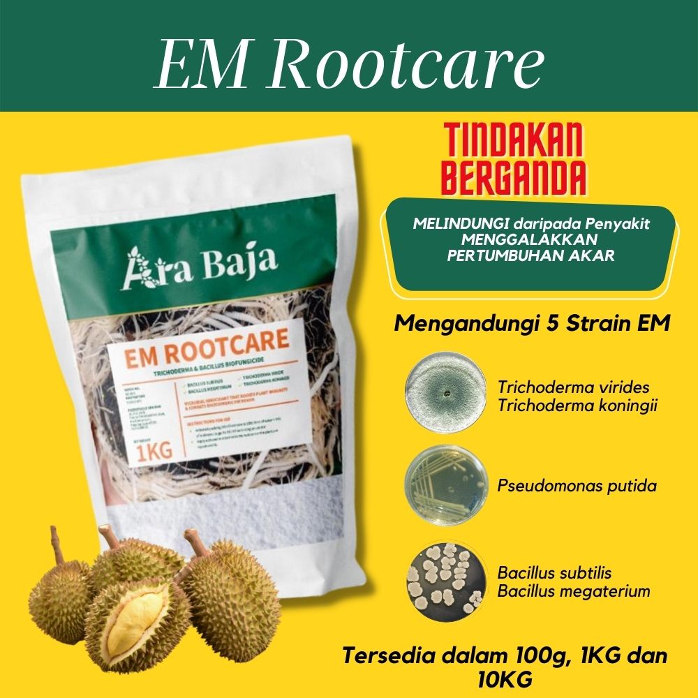 Pherotools EM Rootcare 100g / 1KG Trichoderma & Bacillus Bio fungicide Kulat Pokok Boosts plant ...