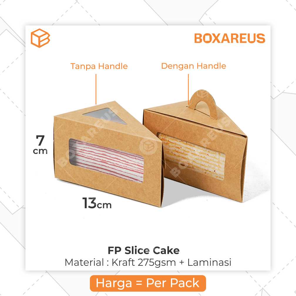 Cake Slice Box Packaging Triangle Mille Crepes Tart Cut Cake Packaging ...