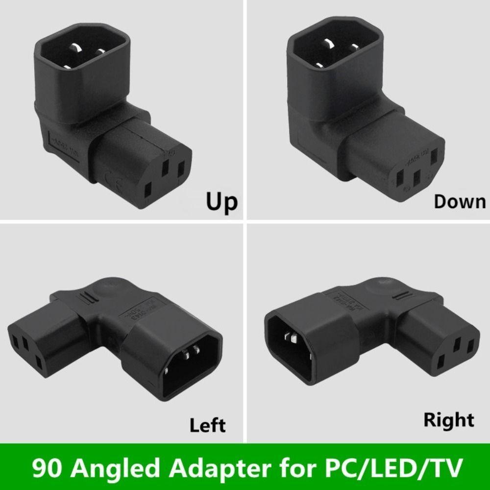 Power conversion socket C14-C13 Male Female IEC320 Bend up / down ...