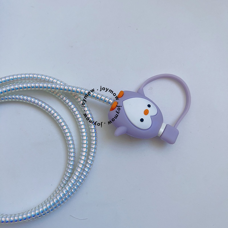 Cute Penguin Cable Protector Anti-breaking Charging Cable Cover with ...