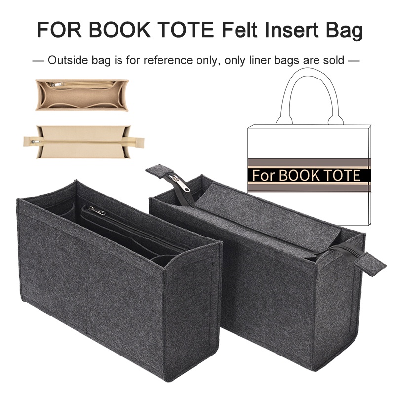 Felt Insert Organizer Bag For Dio Book Tote,Makeup Luxury Handbag ...