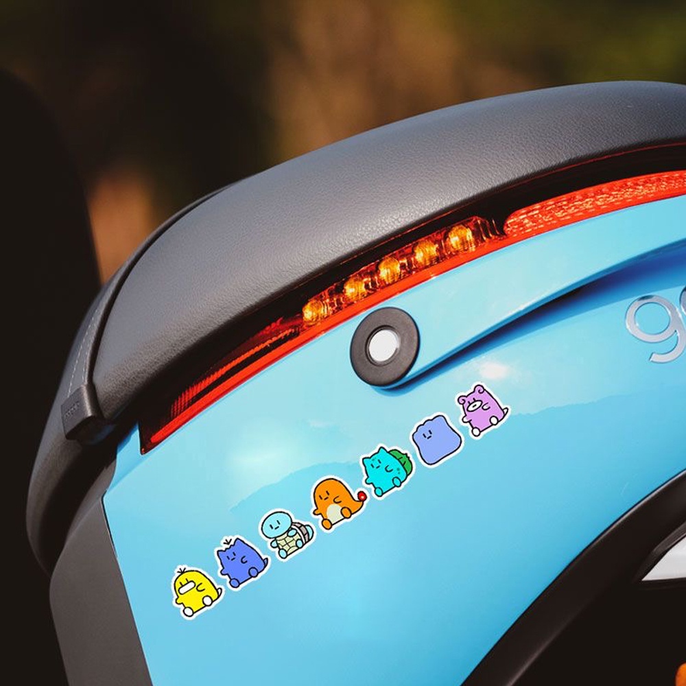 JDM Q-Edition Pokemon Cartoon Cute Kawaii Reflective Car Stickers Decor ...