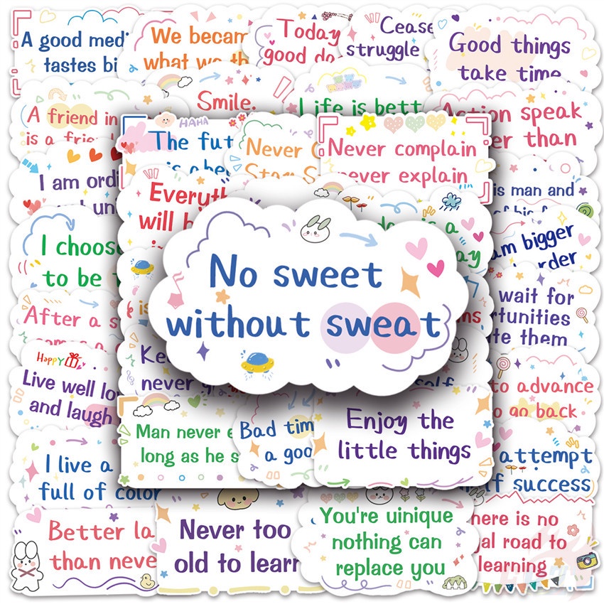 100Pcs/Set Funny Wisdom Sentences Series A Stickers Fashion DIY ...