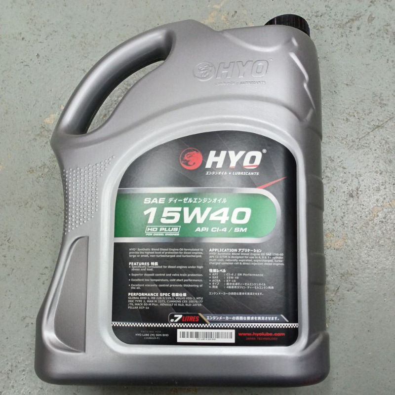 HYO - 15W40 7L [Synthetic Blend] Engine Lubricant Oil [API CI-4 / SM ...
