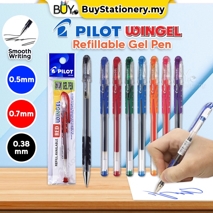 Pilot Pen Wingel Gel Colour Pen 0.38 0.5 0.7 Pens Alat Tulis - (1s/Pcs ...