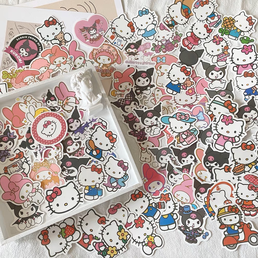 50pcs Cartoon Sanrio Stickers Cute Waterproof Decorative Sticker Kulomi ...