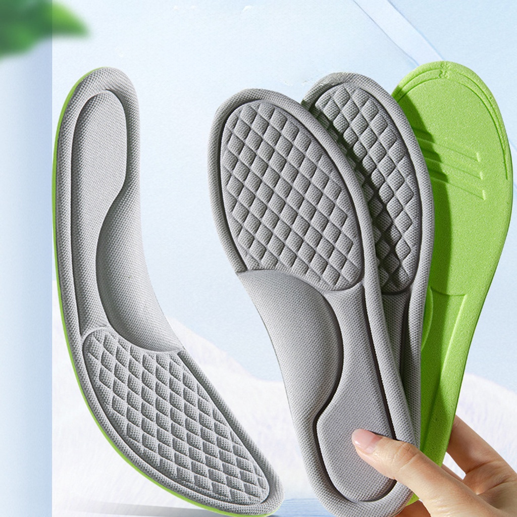 4D Soft Sweat Memory Foam Insoles for Shoes Men Women Deodorant Absorb ...