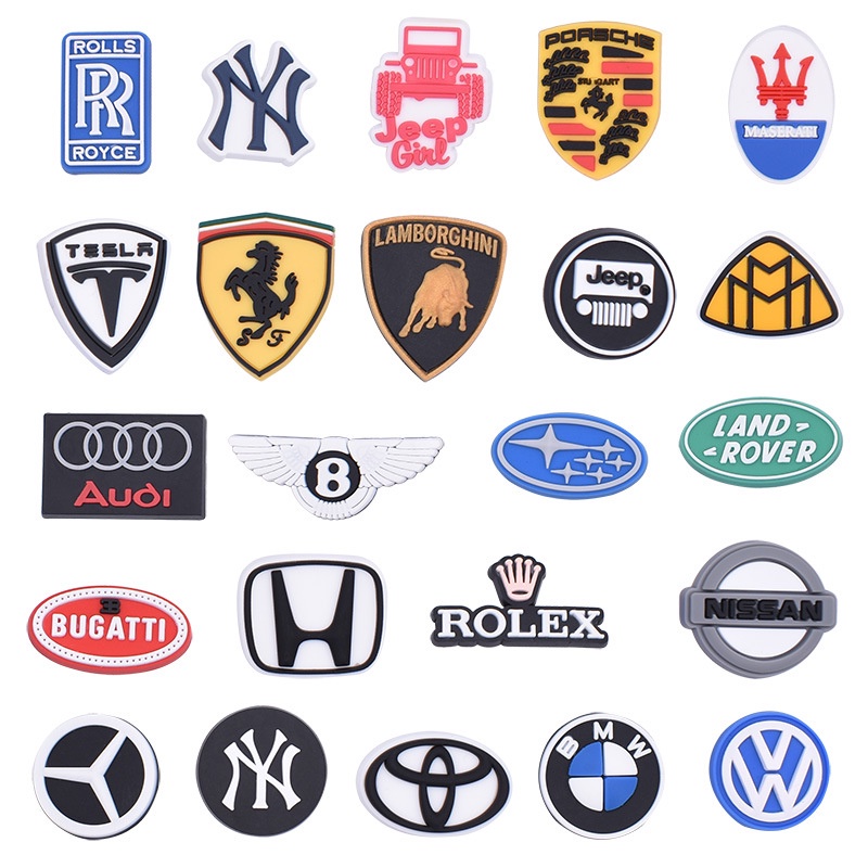 Cute Car Logo croc Jibbits Porsche Ferrari Jibits Charm Pin Rolls Royce ...