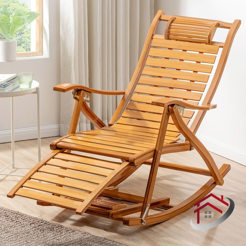 Foldable Swing Lazy Chair Bamboo Rocking Chair Free Installation ...