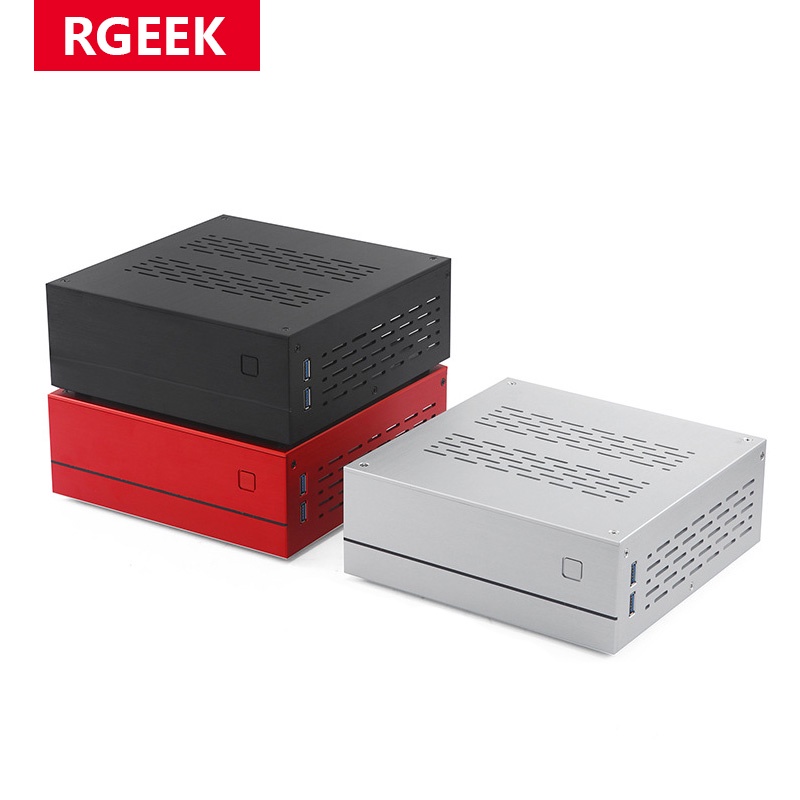 Rgeek New Mini ITX Computer Case Chassis Aluminum HTPC Mini ITX DIY PC ...