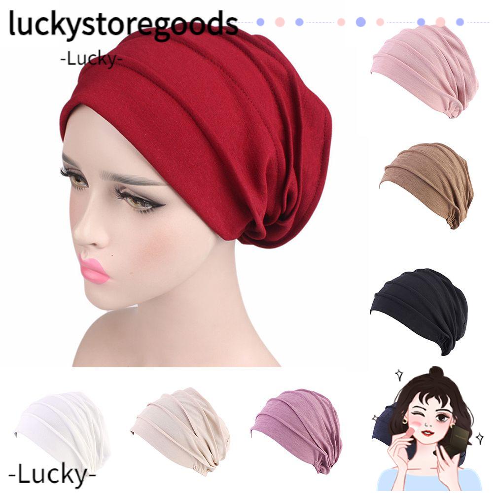 LUCKY1 Women Turban Hat Soft Winter Warm Sleep Caps Hair Loss Headscarf ...