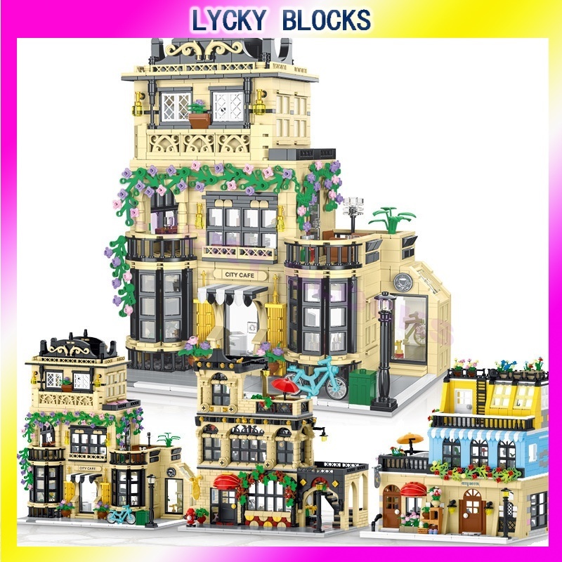 ⚡In stock⚡city street view architectural building block model cafe ...