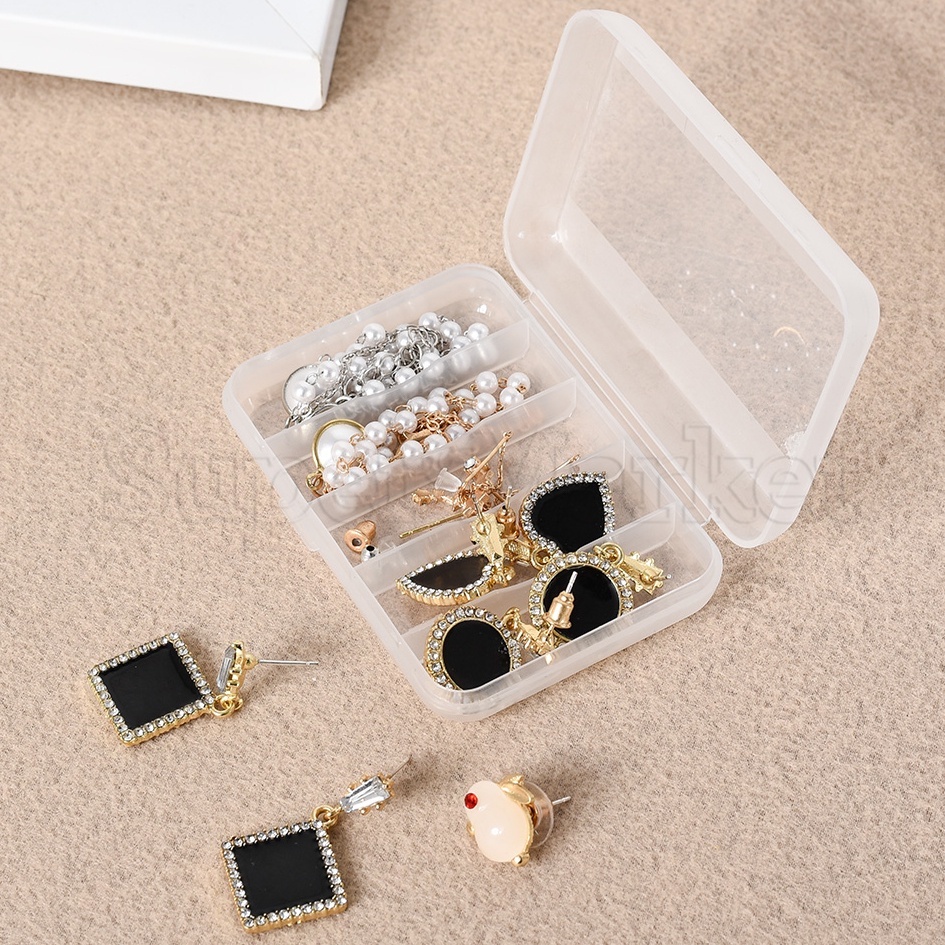 1 Pcs 5 Compartments Plastic Jewelry Boxes Plastic Tool Box Adjustable ...