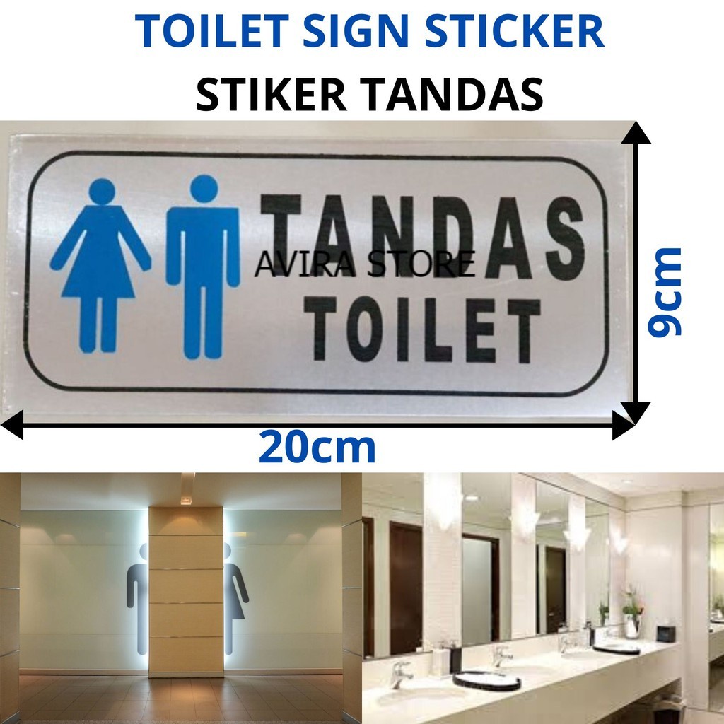 MALAYSIA STOCK-1Piece Toilet Sign Sticker / Sticker Tandas Stiker ...