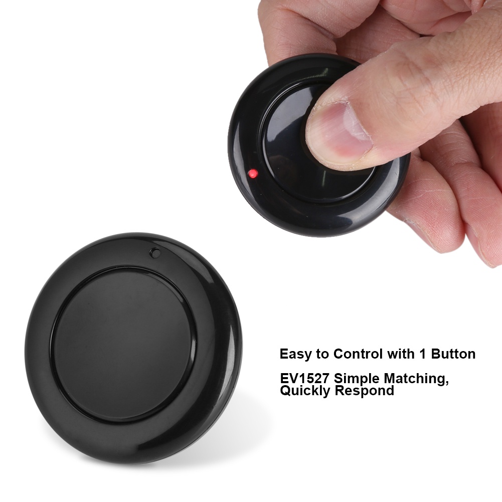 433MHz RF EV1527 Wireless Remote Control Round Transmitter 1 Button ...