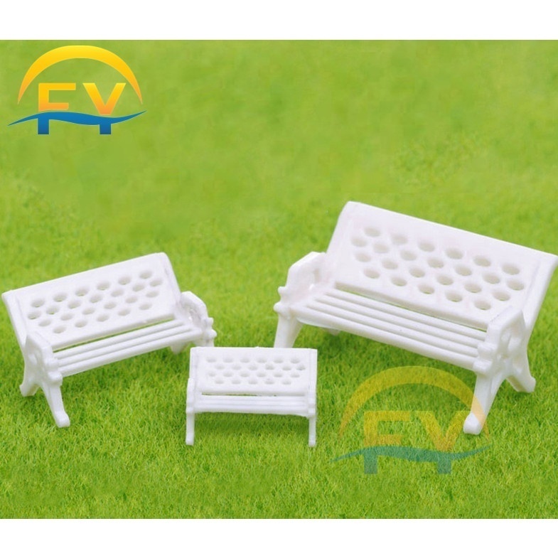 FY Mini Garden Bench Chair Seat Ornament Miniature Park Seat Bench DIY ...