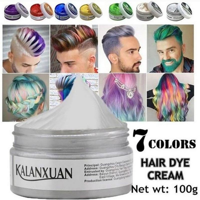 Temporary Colour Hair Wax DIY Pomade Hair Dye Non-toxic Washable ...