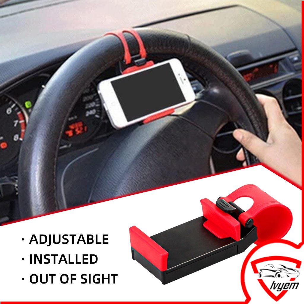 Universal Car Steering Wheel Phone Holder Auto Handphone Mount ...