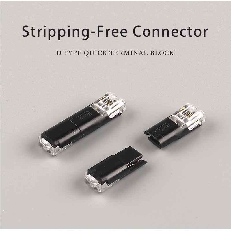 Fast Pluggable Wire Connector 2Pin Splice Electrical Cable Crimp ...