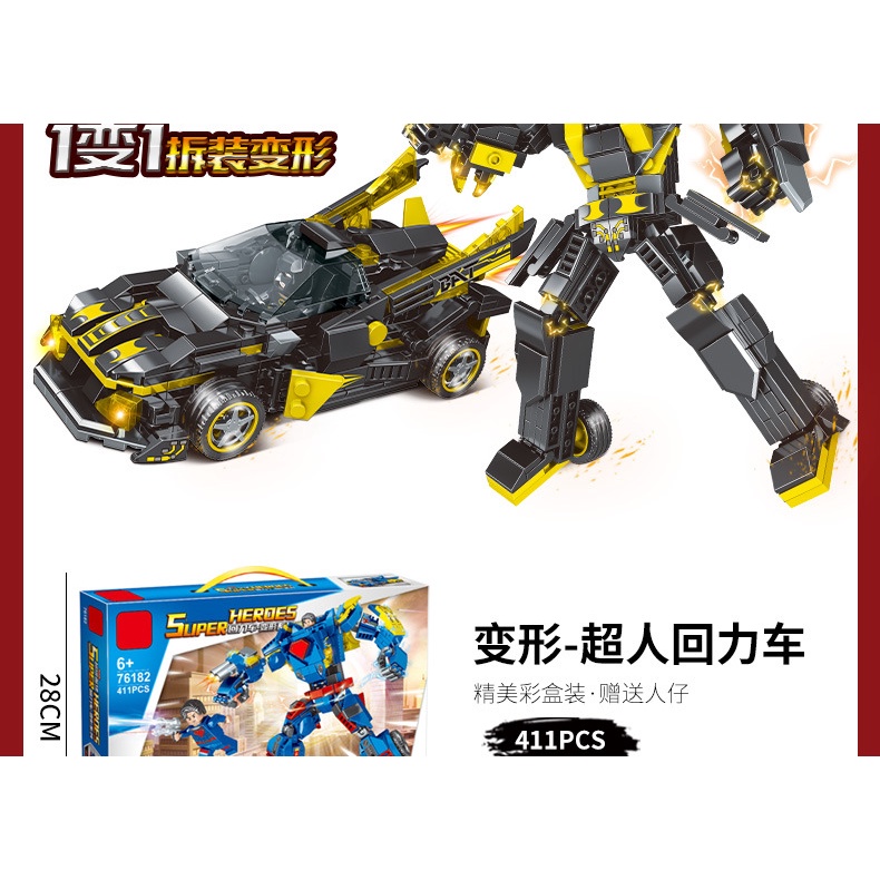 Transformers Superhero Lego Building Blocks Anti-Hulk Armor Superman ...