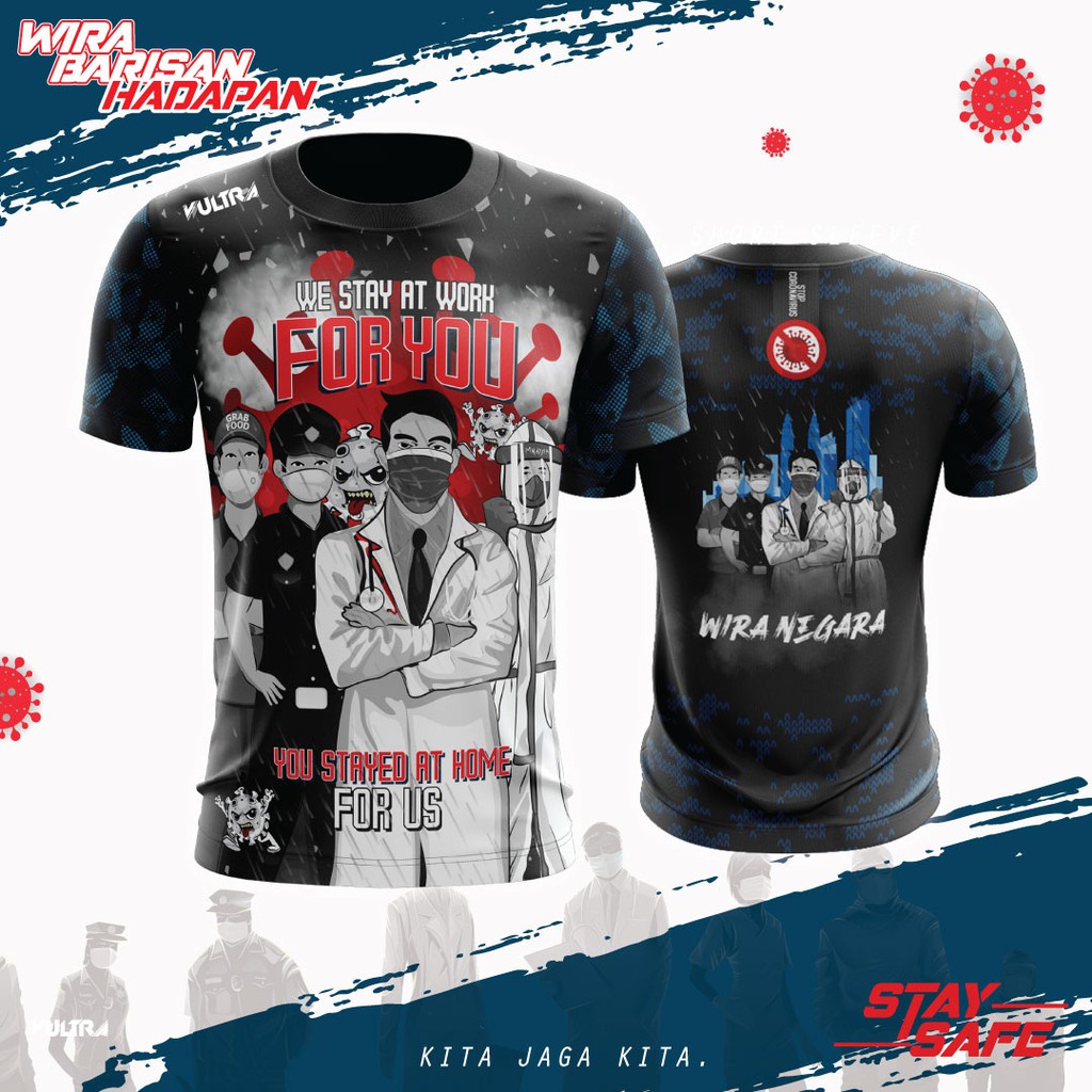 [ SALE ] Baju Frontliner T’Shirt, soft fabric- Kain lembut dan sejuk ...