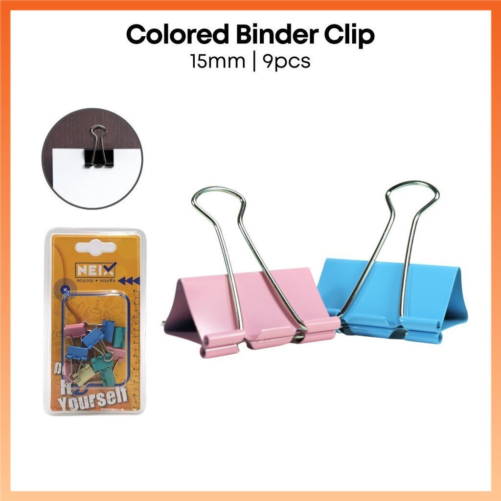 [READY STOCK] Color Foldback Binder Clips Assorted Colour Clamps Clips ...