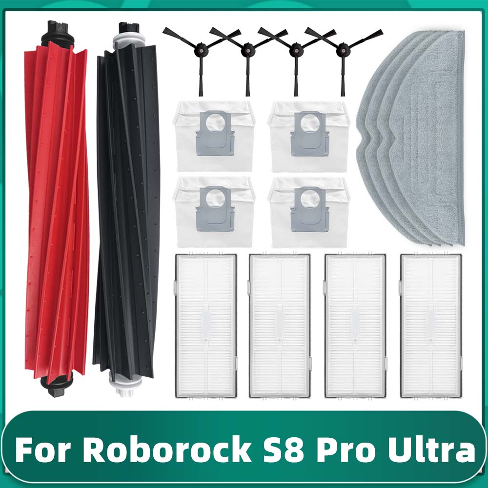 Roborock S8, S8+, S8 Pro Ultra Parts Of Main Brush, Side Filter Mesh ...