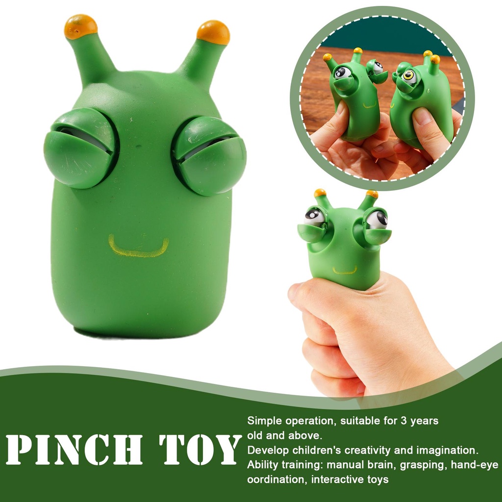 Funny Cartoon Grass Worm Pinch Toy for Stress Relieving New and ...