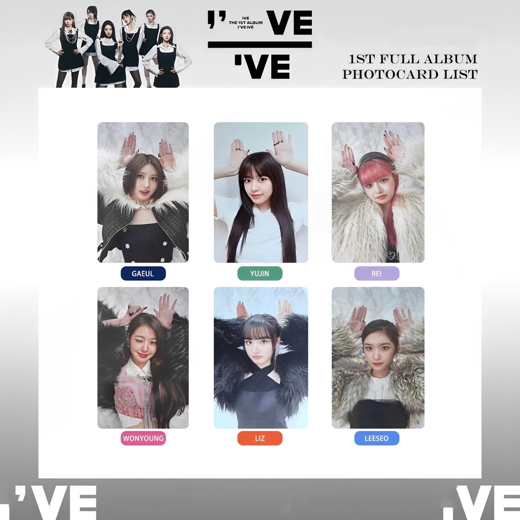 IVE NEW ALBUM SPECIAL EDITION ALBUM RANDOM CARD PHOTOCARD YUJIN GAEUL REI WONYOUNG LIZ LESSEO ...