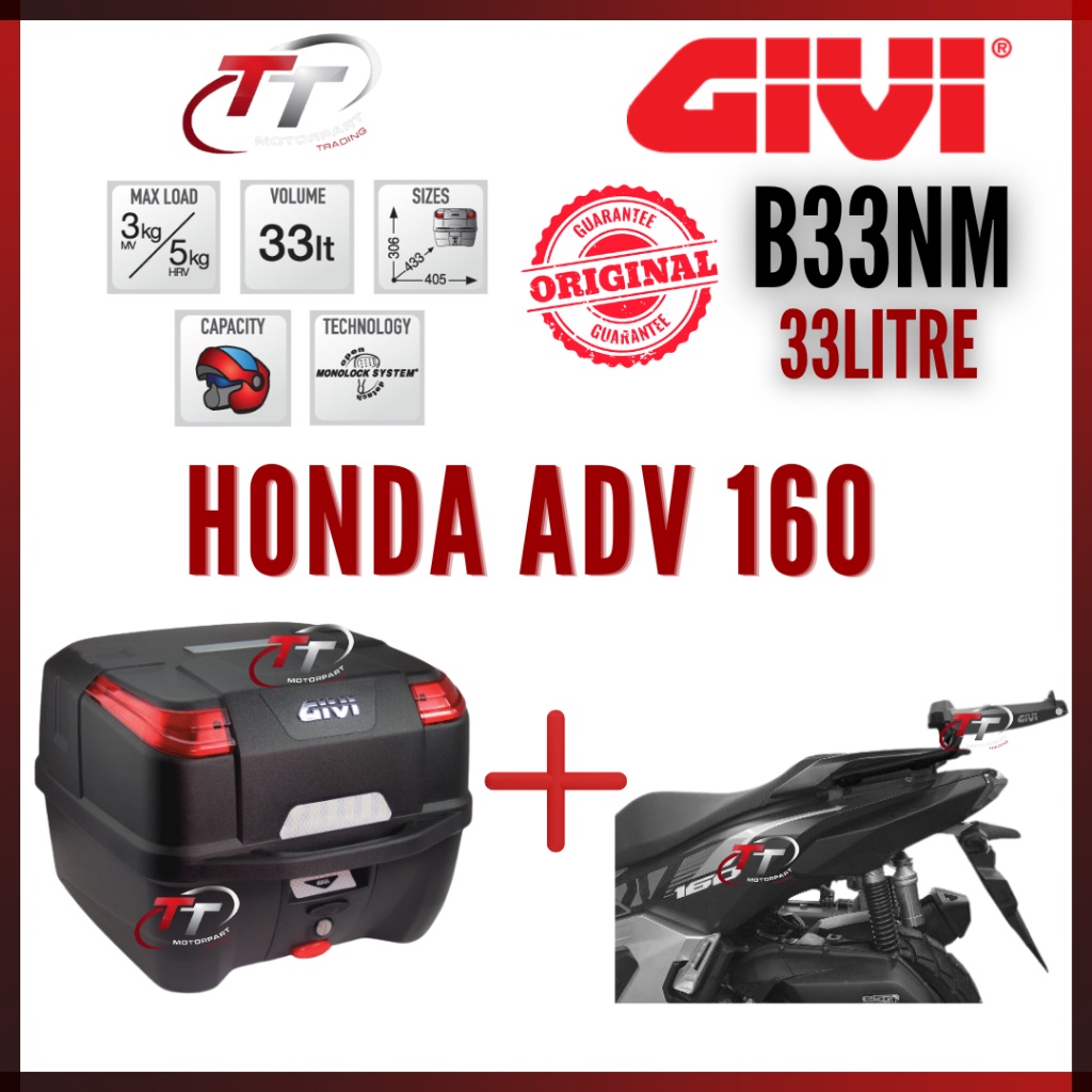 HONDA ADV160 ADV 160 GIVI SRX SPECIAL MONORACK MONO RACK J TAPAK REAR BOX KOTAK BELAKANG KARRIER ...