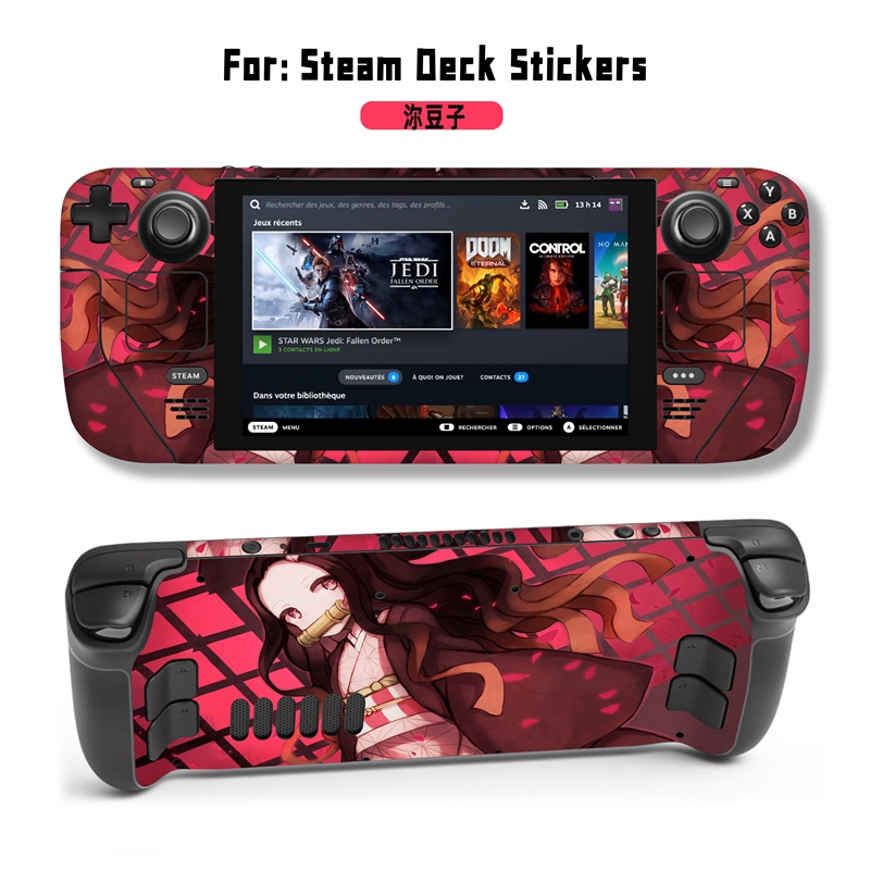 Steam Deck Skin Sticker Kawaii Cute Anime Game Pattern Full Wrap Cover ...