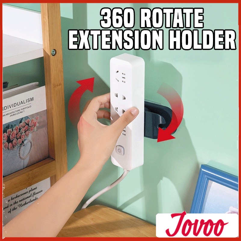 360 Rotate Power Strip Holder Extension Socket Plug Socket Organizer ...