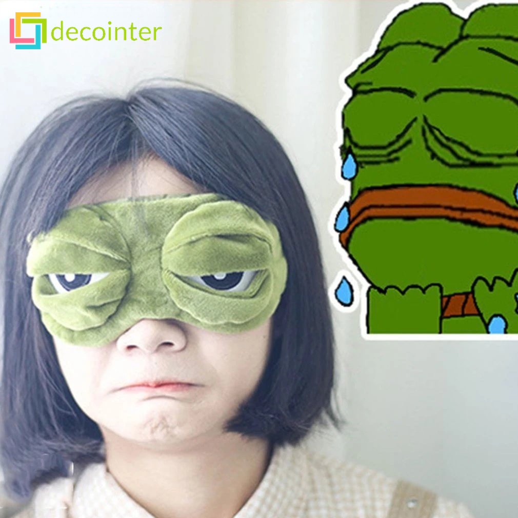 1 PC Creative 3D Frog Eye Mask Anime Children Sleep Eye Patch Soft Ins ...