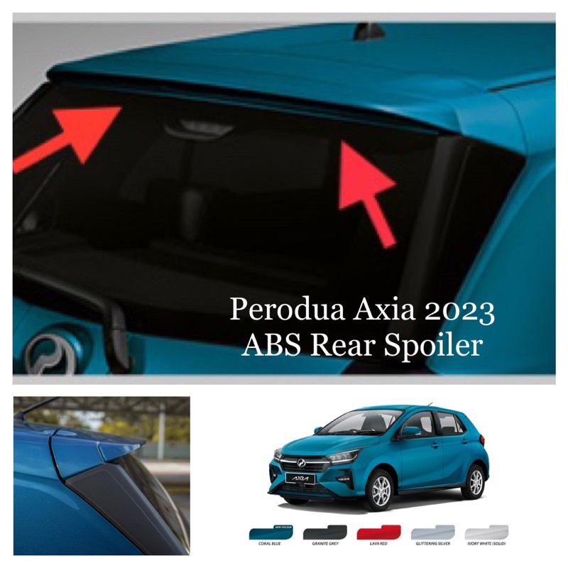 Malaysia Perodua Axia 2023-Present ABS Rear Spoiler With Paint (100% ...