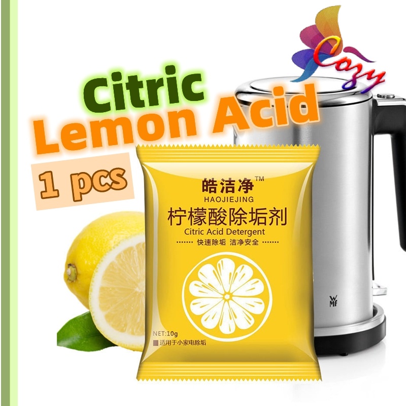 (1 pcs)Citric Lemon Acid Detergent 10g Inner Container Descaling Agent ...