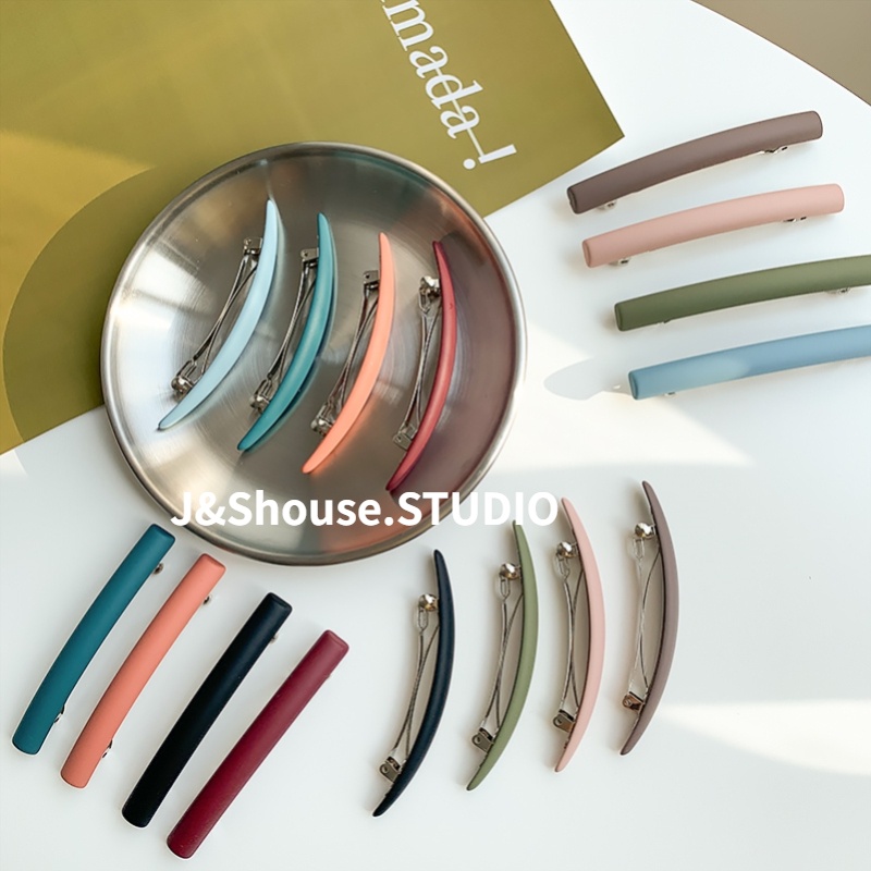 KF648 Korean popular graceful simple matte acrylic hair spring clip ...