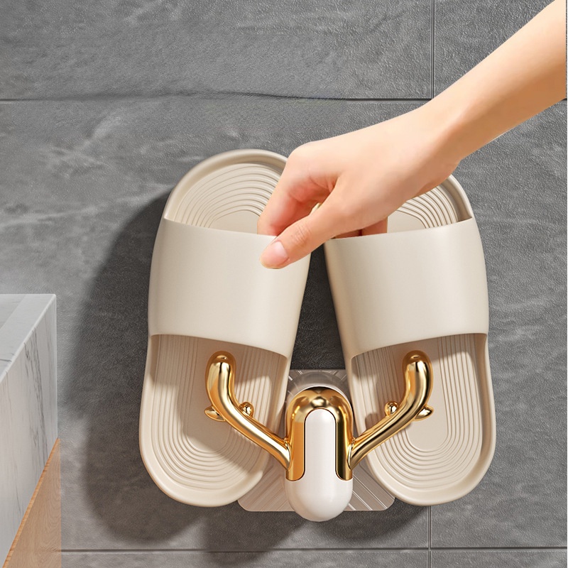 4pcs Slippers Rack No Punching Bathroom Simple Slipper Hook Toilet ...