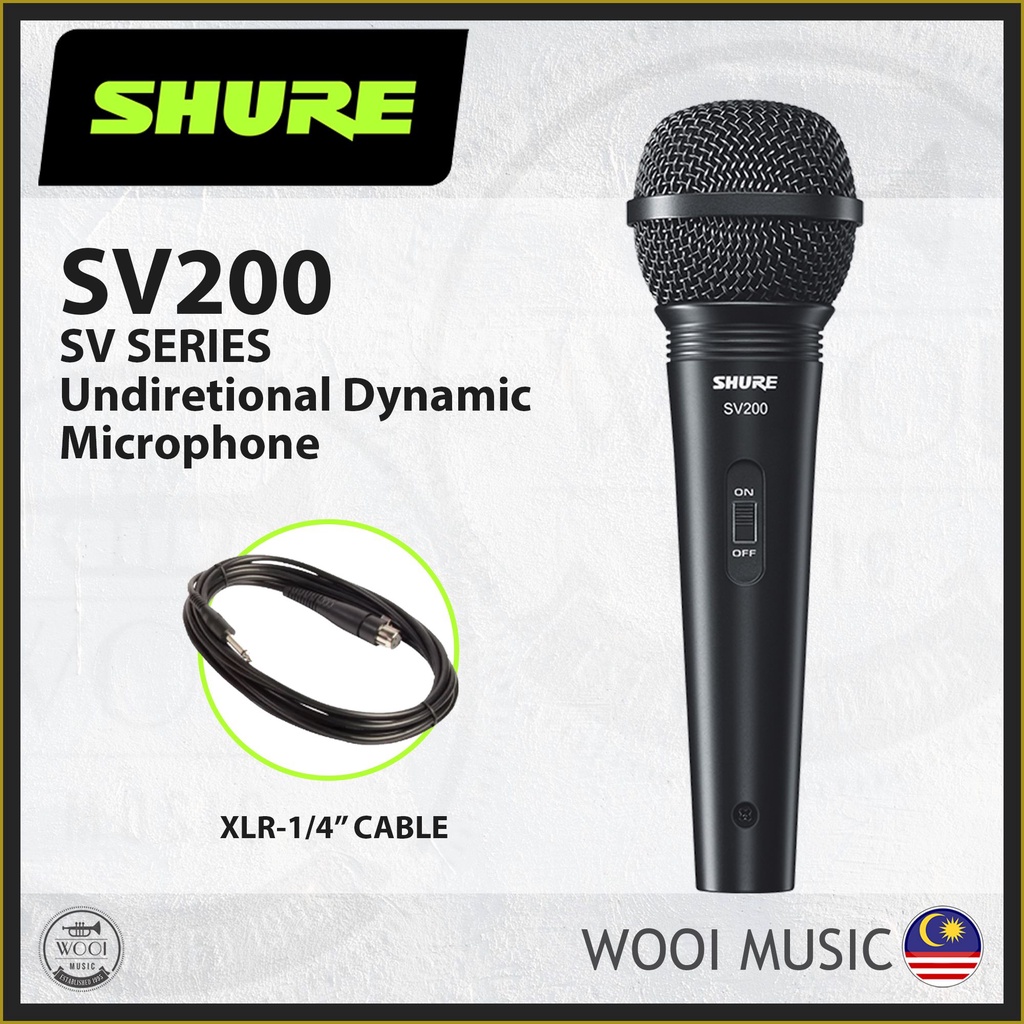 Shure SV200 SV Series Unidirectional Dynamic Vocal Microphone | Shopee ...