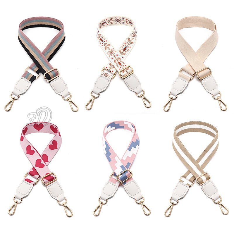 Nylon Colored Belt Bag Strap Accessories for Women Rainbow Adjustable ...