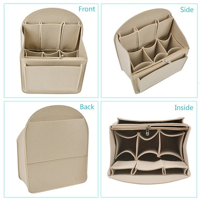 Backpack Organizer Insert Bag Felt Liner Bag with Multi-Pockets ...