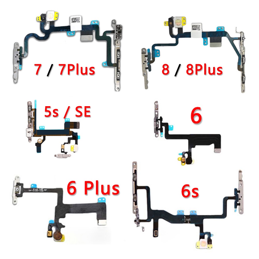 Gardetai Original Mute & Volume Power Buttons key Switch Flex Cable For ...