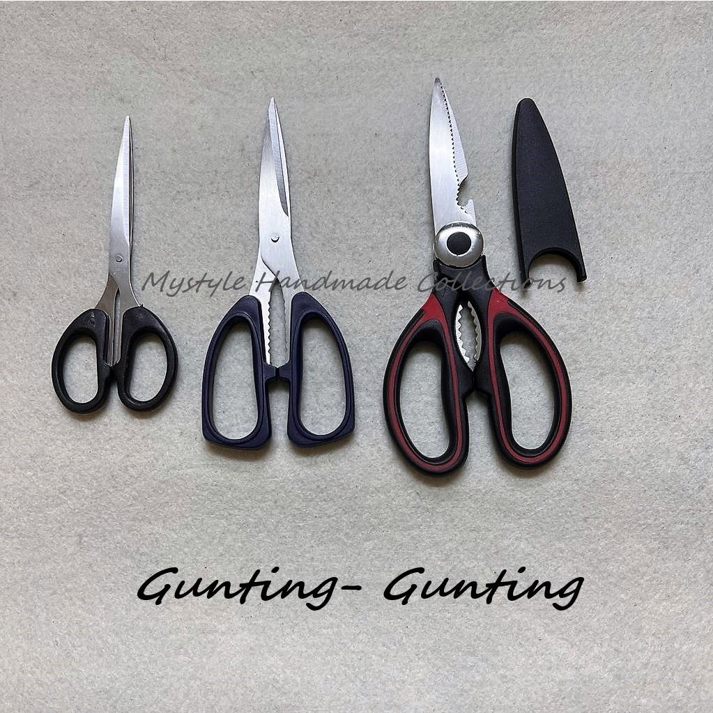 STAINLESS STEEL SCISSORS / GUNTING / 剪刀 / DIY ACCESSORIES | Shopee Malaysia
