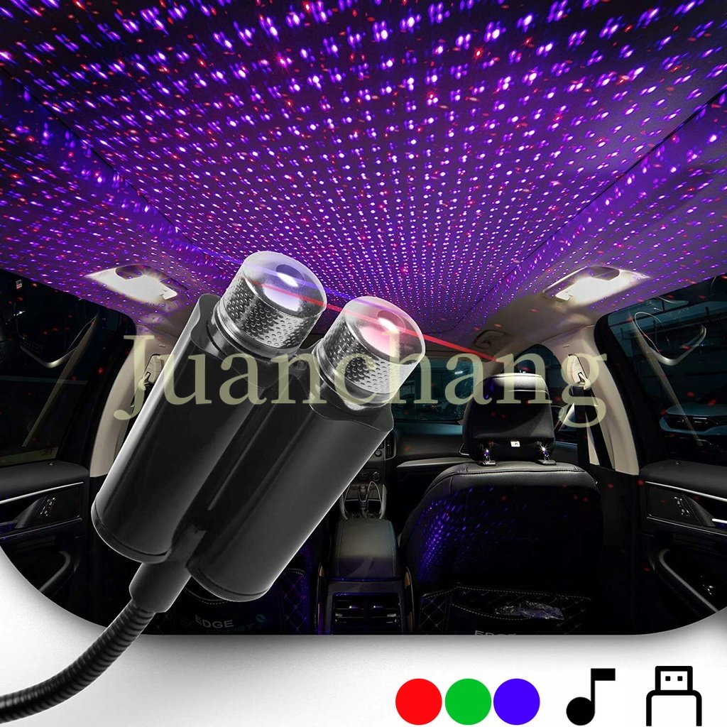 Dual Color Sound Activated LED Starry Sky Night Light 5V USB Star ...