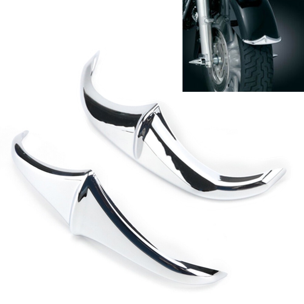 Chrome Motorcycle Front Rear Fender Trailing Leading Edge Tip Trim ...